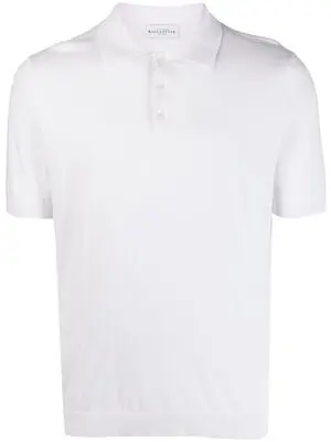 BALLANTYNE Short-sleeve Cotton Polo Shirt - White