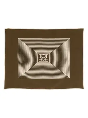 TOTEME Logo-print Silk Scarf - Brown