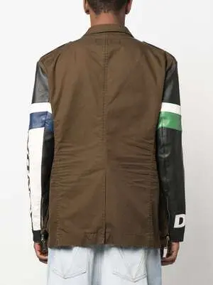 Dsquared2 Biker-style Jacket With Contrast Sleeves