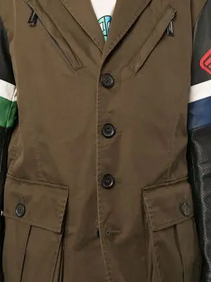 Dsquared2 Biker-style Jacket With Contrast Sleeves
