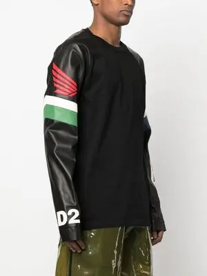Dsquared2 Contrast Sleeve Cotton Sweatshirt
