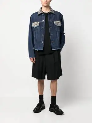 ジャケット・アウター BLUEMARBLE Zebra Detailing Denim Jacket Bluemarble Marble Zebra Print-Detailing Denim Jacket In Blue - 41