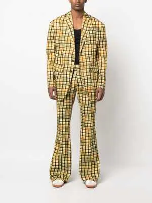 Dsquared2 Check-pattern Cotton Flared Trousers