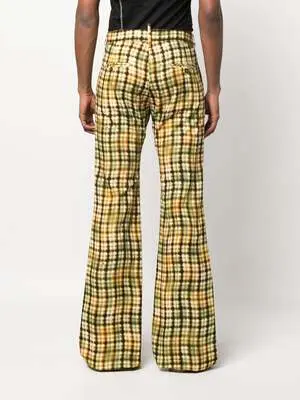 Dsquared2 Check-pattern Cotton Flared Trousers