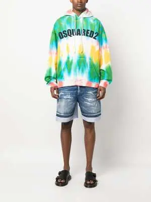 Dsquared2 Tie-dye Cotton Hoodie