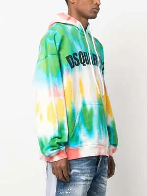 Dsquared2 Tie-dye Cotton Hoodie