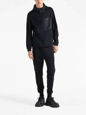 Prada Logo-plaque Slim-fit Trousers