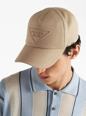 Prada Logo-embroidered Baseball Cap - Neutrals