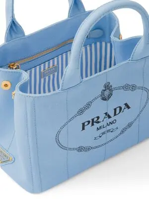 Prada Logo-print Canvas Tote Bag
