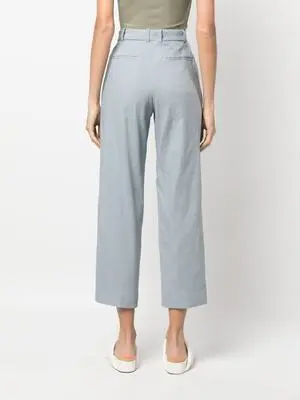 JOSEPH High Waisted Cropped Trousers - Blue