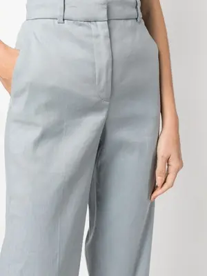 JOSEPH High Waisted Cropped Trousers - Blue