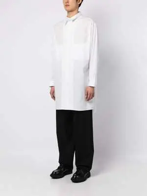 Yohji Yamamoto Panelled Slim-cut Cotton Shirt