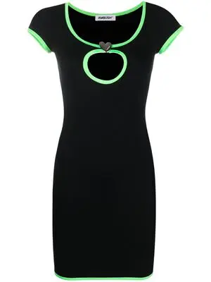 AMBUSH Heart Hole T-shirt Dress - Black