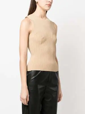 Nanushka Shaped-bustier Knitted Top - Brown