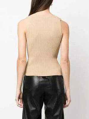 Nanushka Shaped-bustier Knitted Top - Brown