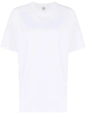 TOTEME Straight Cotton T-shirt - White