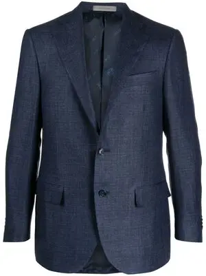 Corneliani Single-breasted Linen/flax Blend Blazer
