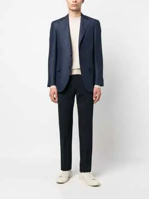 Corneliani Single-breasted Linen/flax Blend Blazer