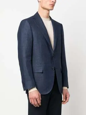 Corneliani Single-breasted Linen/flax Blend Blazer