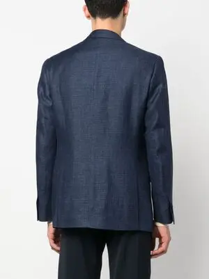 Corneliani Single-breasted Linen/flax Blend Blazer