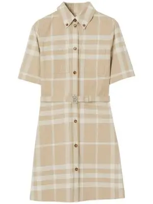 Burberry Signature Check-print Cotton Shirt Dress