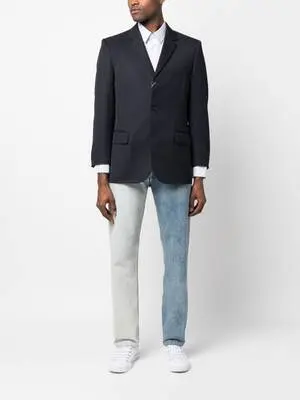 MAISON MARGIELA Single-breasted Wool Blazer - Blue