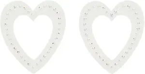 SAF SAFU Heart Earrings Transparent
