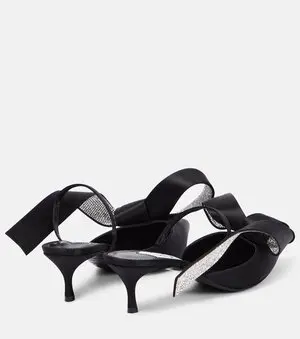 AREA X Sergio Rossi Marquise Crystal-embellished Sandals - Black