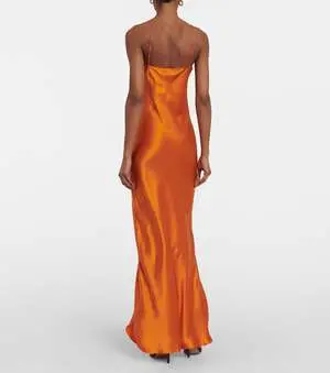 NILI LOTAN Cami Silk Satin Slip Dress