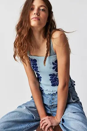 Free People Free People Poppy Tube Top Blue