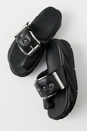 4CCCCEES Buckle Platform Sandals - Black