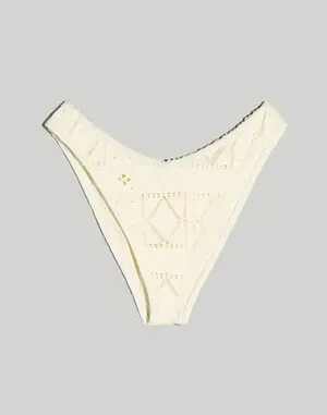 Madewell Frankies Bikinis Patchwork Enzo Bikini Bottom - Angel Dust