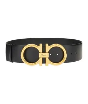 FERRAGAMO High Waist Gancini Belt - Black