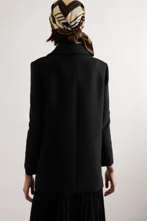 Saint Laurent Double-breasted Wool And Silk-blend Twill Coat