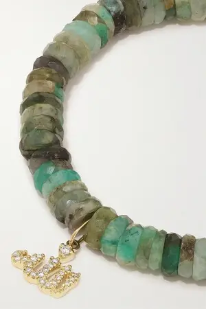SYDNEY EVAN Allah Script Agate And Diamond Bracelet