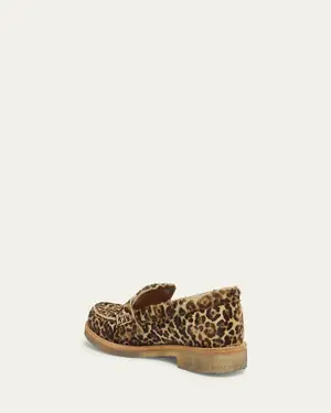 GOLDEN GOOSE Jerry Leopard Penny Loafers