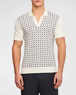 Orlebar Brown Men's Horton Cravat Polo Shirt Sea Mist