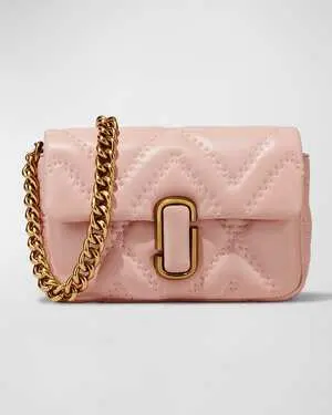 Marc Jacobs The Quilted Leather J Marc Shoulder Bag - Rose