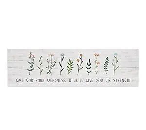 SINCERE SURROUNDINGS 24' Give God Weakness Vint Age Pallet - One-color