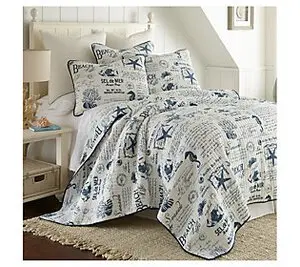LEVTEX HOME Beach Life 3-piece Coastal King/cal King Quilt Set - One-color