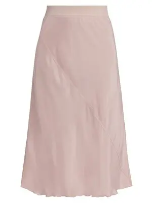 ATM Anthony Thomas Melillo Women's Silk Midi-Skirt - Pink Lilac  - Pink Lilac