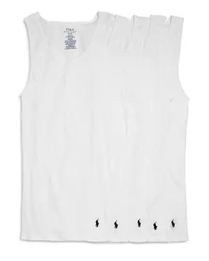 Polo Ralph Lauren Classic Fit Ribbed Tank Top - White