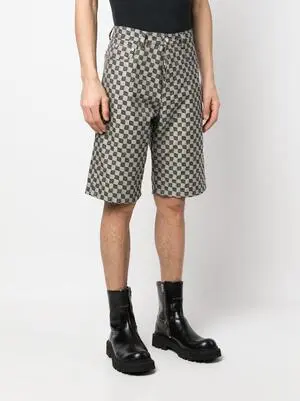 MISBHV Monogram Print Shorts - Neutrals