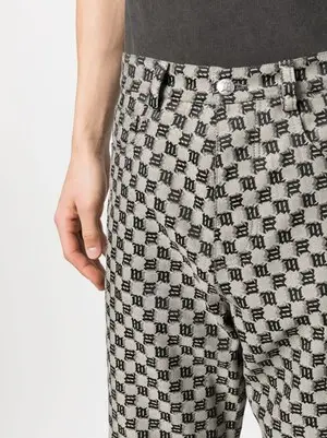 MISBHV Monogram Print Shorts - Neutrals