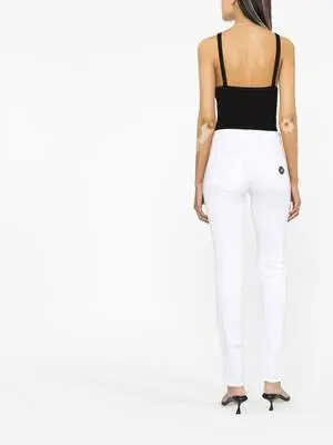 Philipp Plein Mid-rise Jeggings - White
