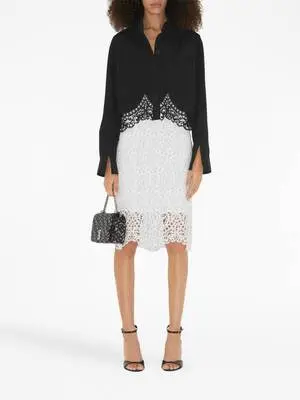 Burberry Macramé Cotton Cropped Shirt