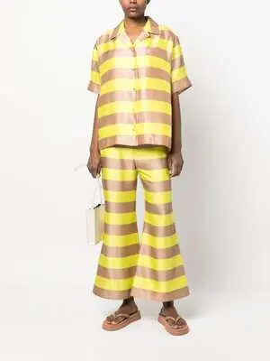Zimmermann Wonderland Striped Flared Trousers