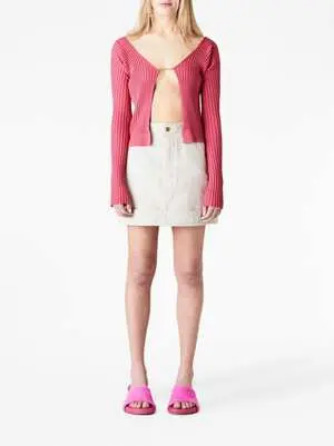 Jacquemus Ribbed-knit Open-front Cardigan - Pink