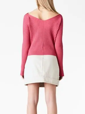 Jacquemus Ribbed-knit Open-front Cardigan - Pink