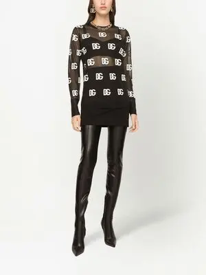 Dolce & Gabbana Logo-print Semi-sheer T-shirt